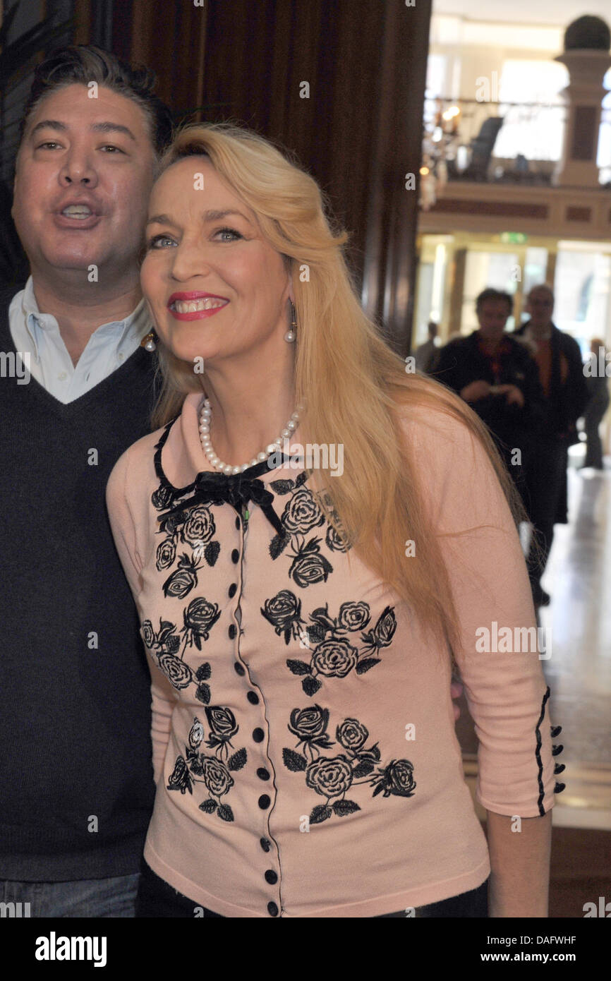 US model Jerry Hall presents her biography 'Jerry Hall - My Life in ...