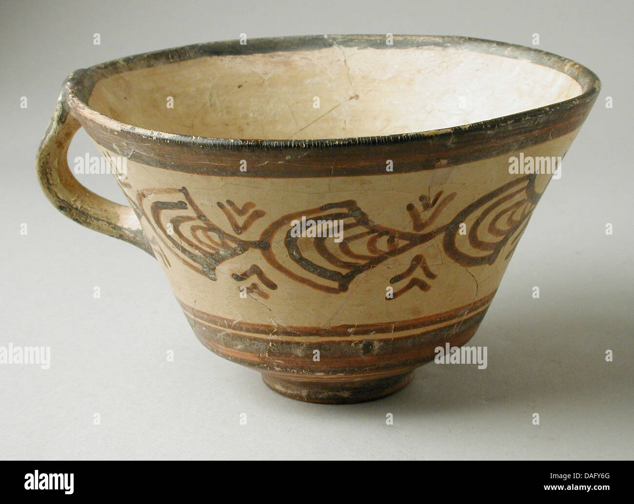 This Mycenaean cup is a ceramic vessel from ancient Greece, showcasing ...