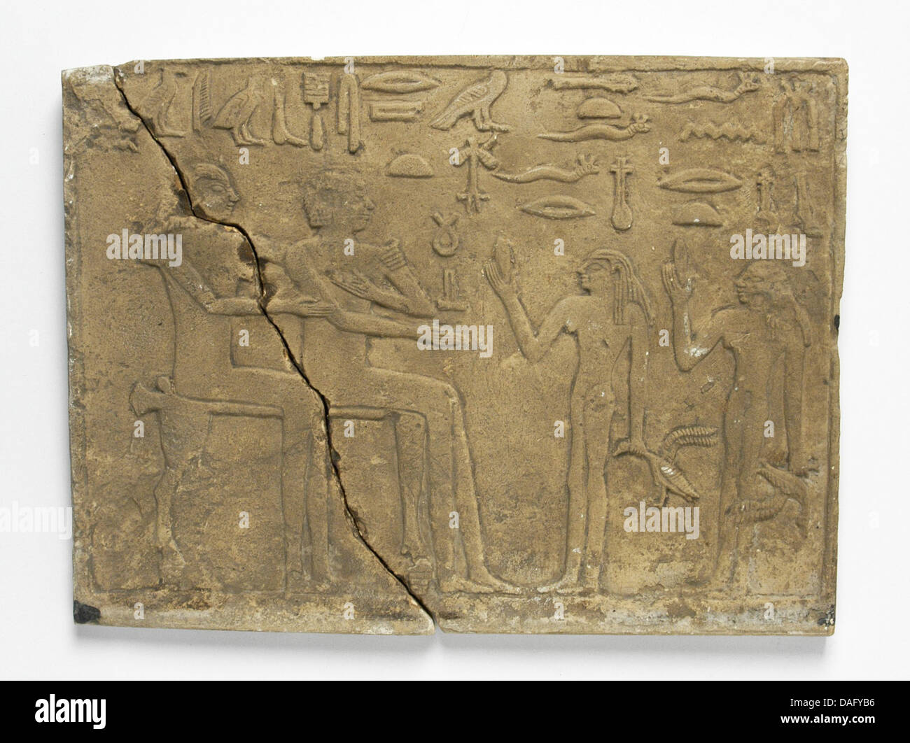 The Offering Stela Fragment from ancient Egypt depicts a religious ...