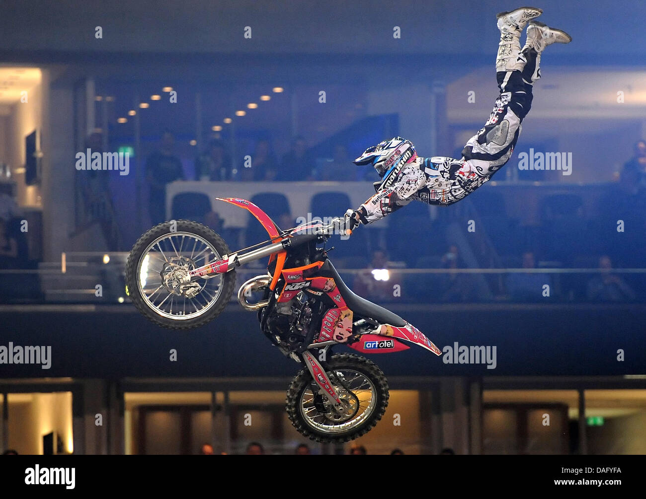 Luc Ackermann jumps during the der 'Night of the Jumps FIM Freestyle MX ...