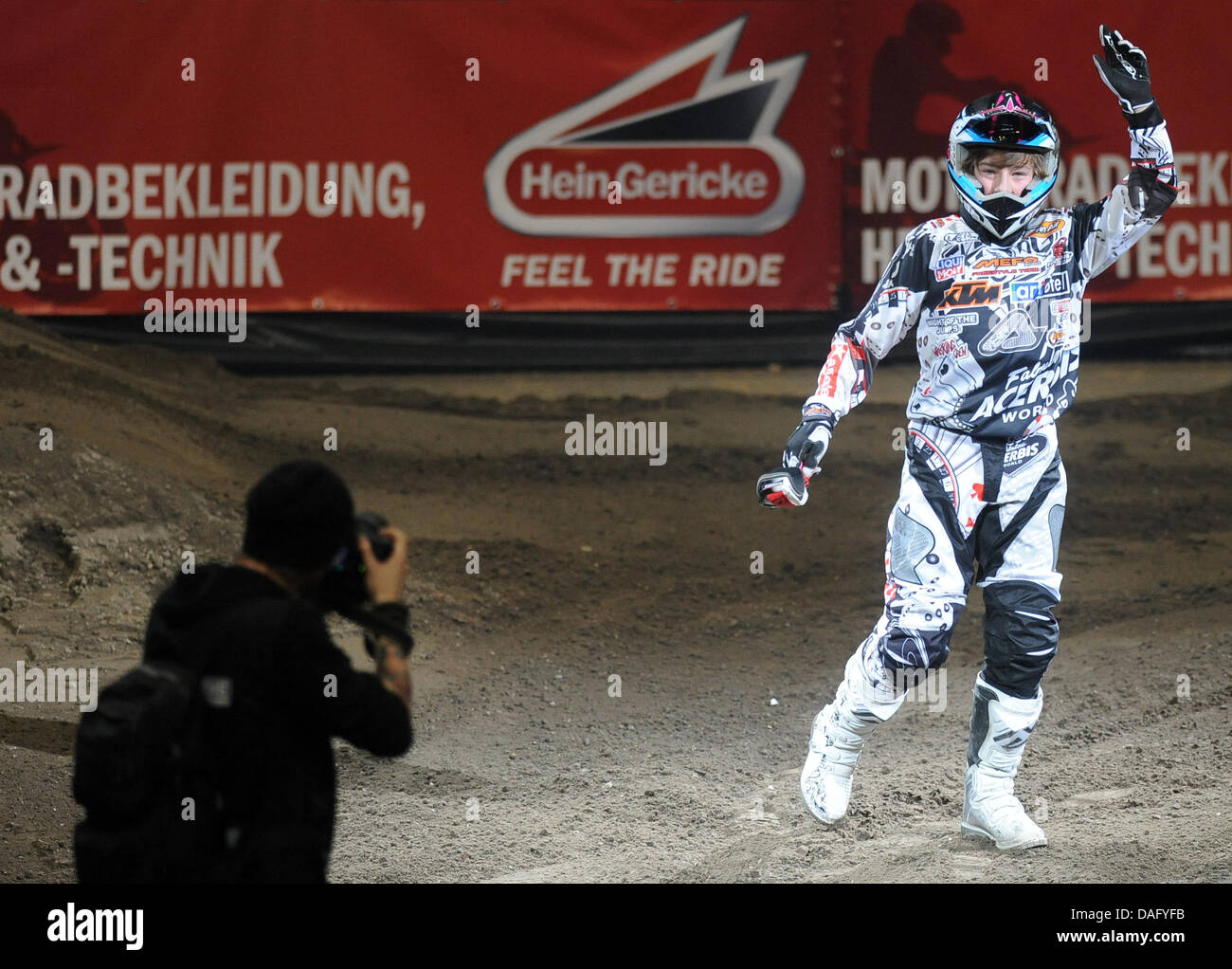 Luc Ackermann jumps during the der 'Night of the Jumps FIM Freestyle MX ...