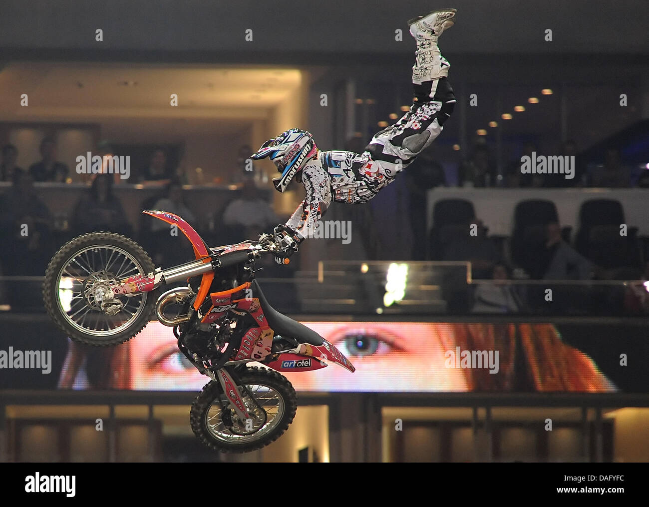 Luc Ackermann performs during the der 'Night of the Jumps FIM Freestyle ...
