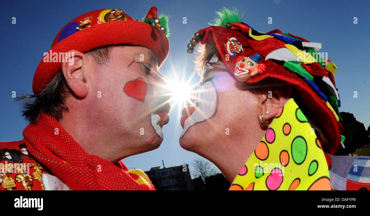 Dressed-up carnival revellers attend the Shrove Monday parade in ...