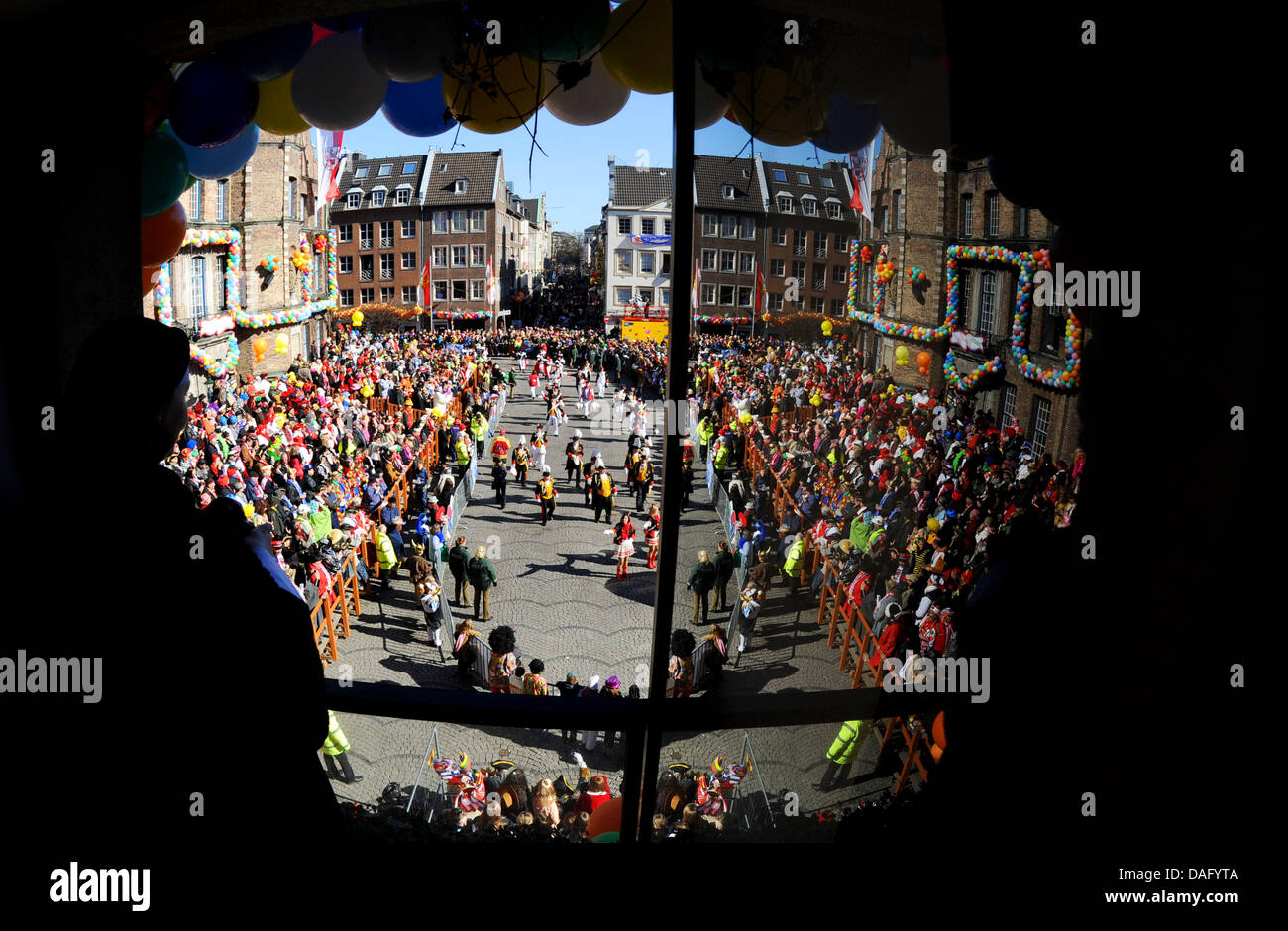 Dressed-up carnival revellers during Shrove Monday parade in ...