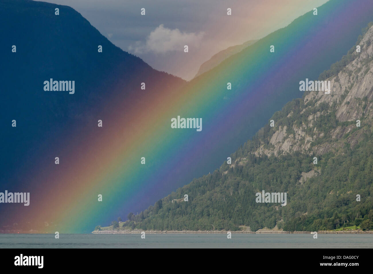 rainbow in Sognefjord, Norway Stock Photo - Alamy
