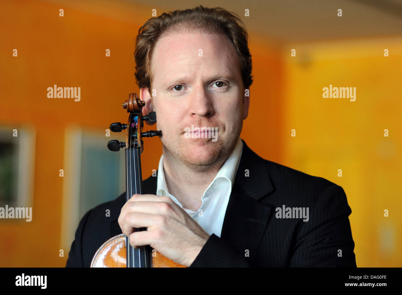 The picture shows the British Violinist Daniel Hope posing in Berlin ...