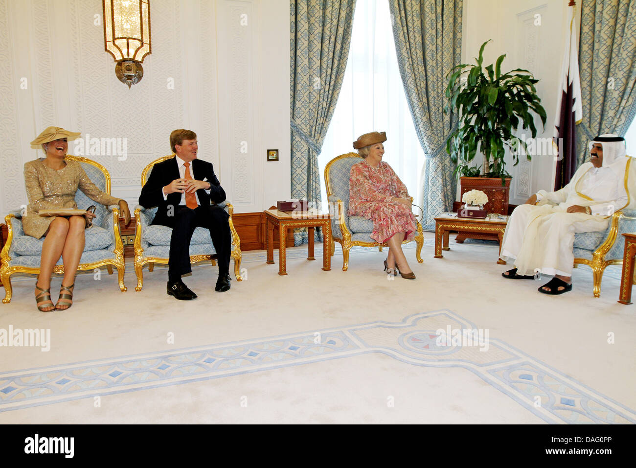 Queen Beatrix of The Netherlands (2nd R), Crown Prince Willem-Alexander ...