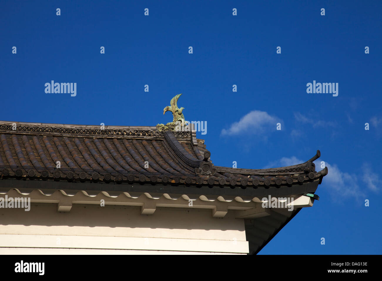 Imperial palace roof detail, Tokyo, Kanto, Japan Stock Photo - Alamy