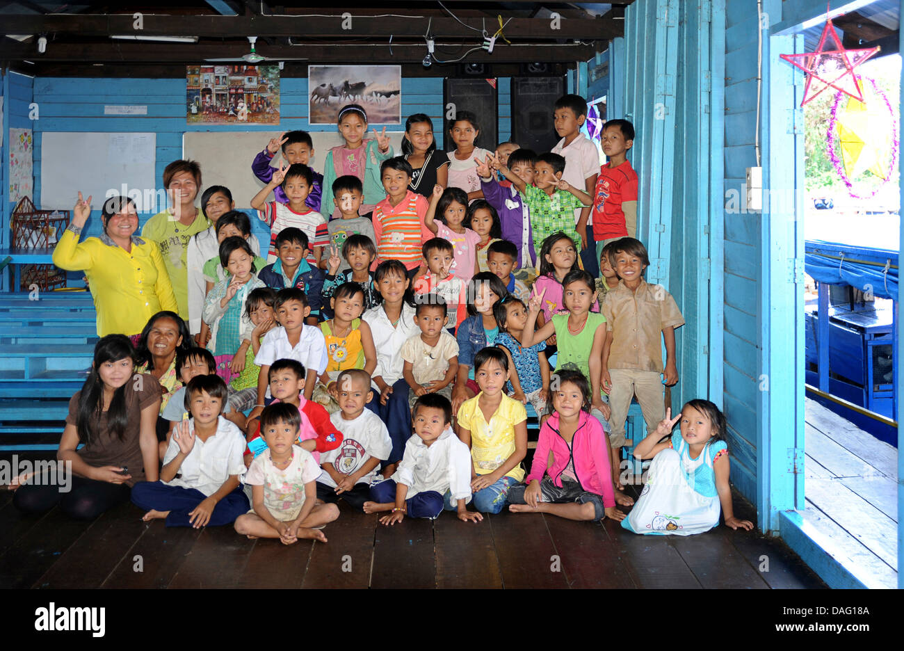 School class group photo. Siem Reap, Cambodia Stock Photo - Alamy
