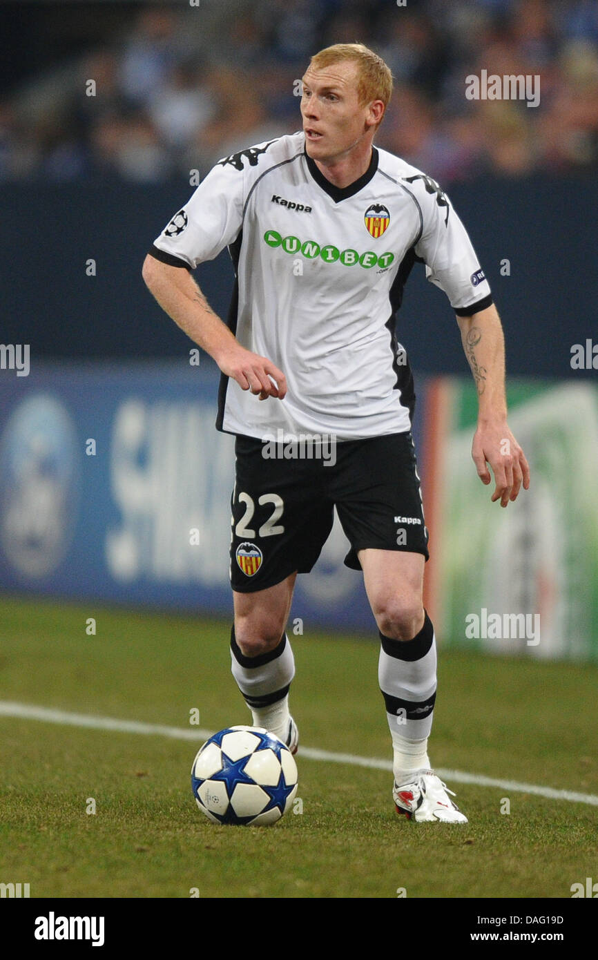 Valencia's Jeremy Mathieu controls the ball during the UEFA Champions ...