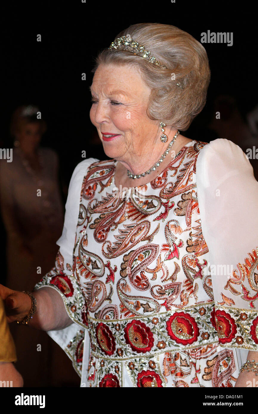 Dutch Queen Beatrix attends a concert of the Amsterdam baroque ochestra ...