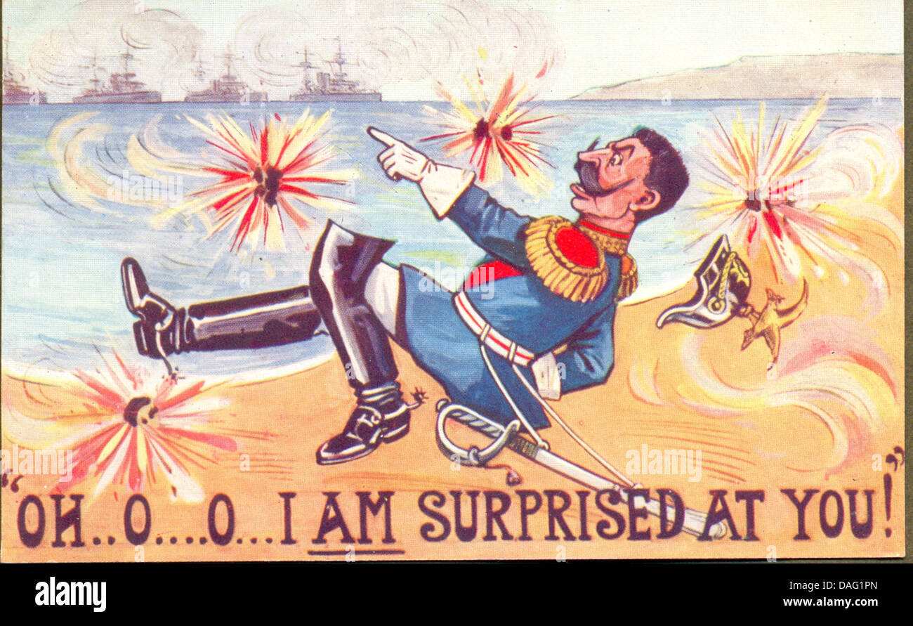 World War One comic patriotic postcard Stock Photo - Alamy