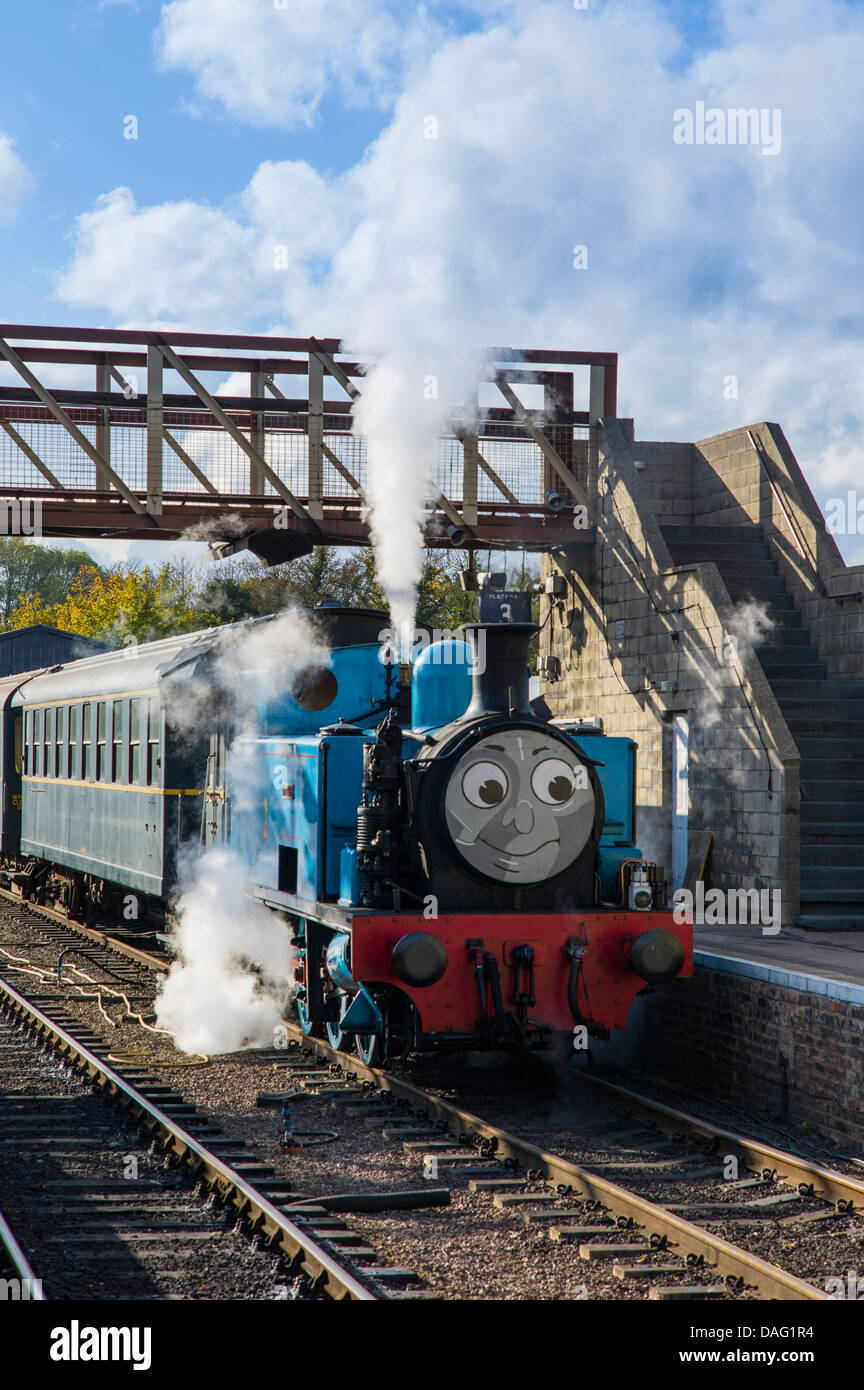 Thomas, the little blue engine, at Nene Valley Railway Stock Photo - Alamy