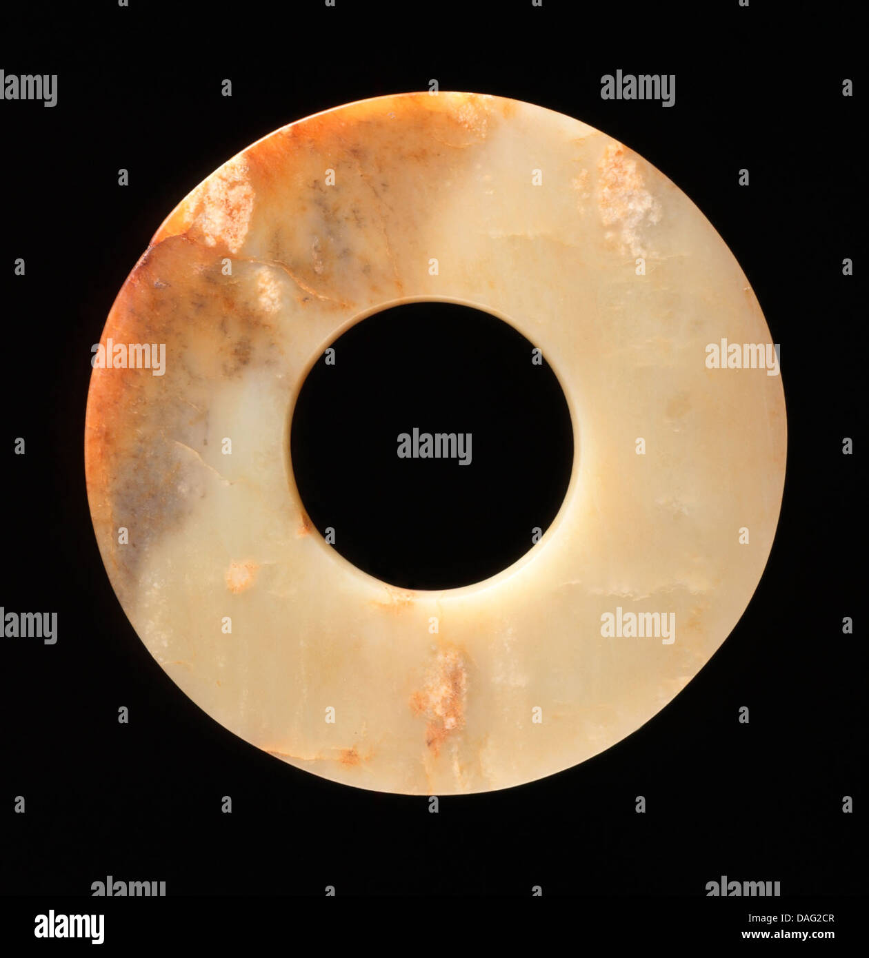 This perforated disk, known as a Bi, is an ancient Chinese ritual ...