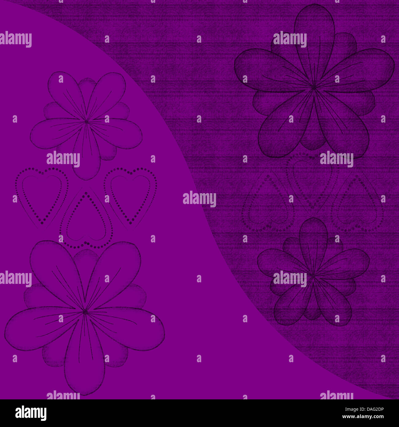 Beautiful illustrated flower design with background pattern Stock Photo ...