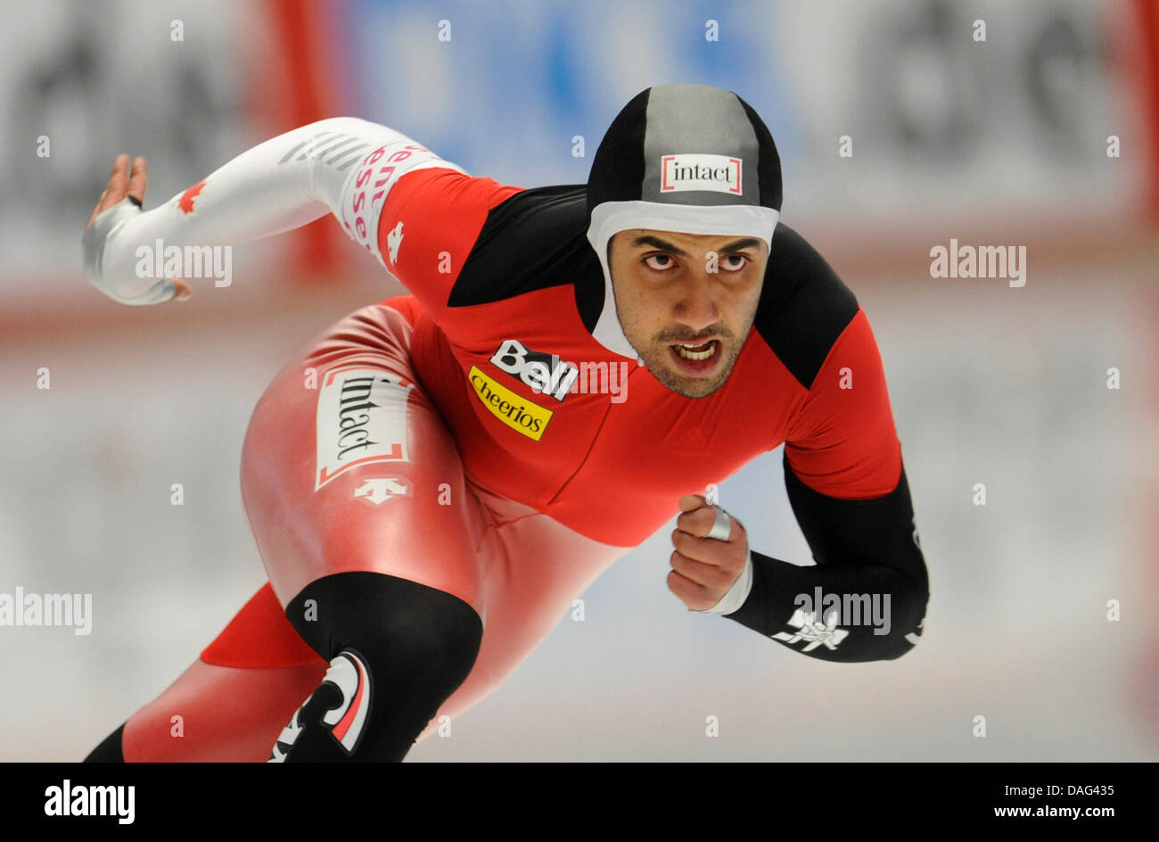 Italian speedskater Ermanno Ioratti skates during the mens' 500 meter ...