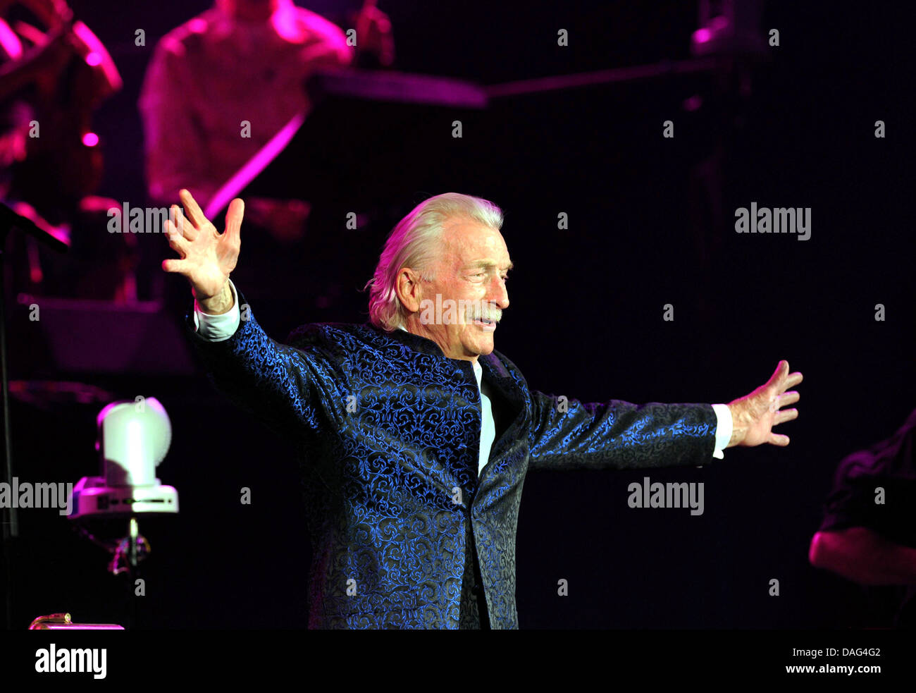 German arranger and band leader James last performs with his orchestra ...