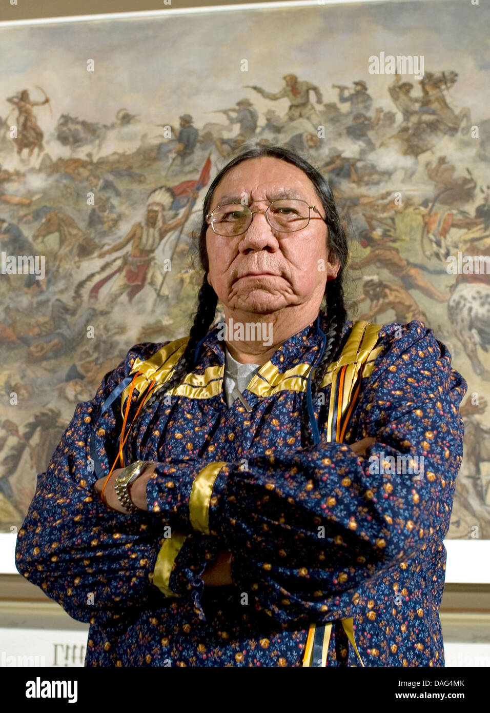 Ernie LaPointe, great-grandson of Hunkpapa Lakota Sioux chief Sitting Bull, visits Karl May ...