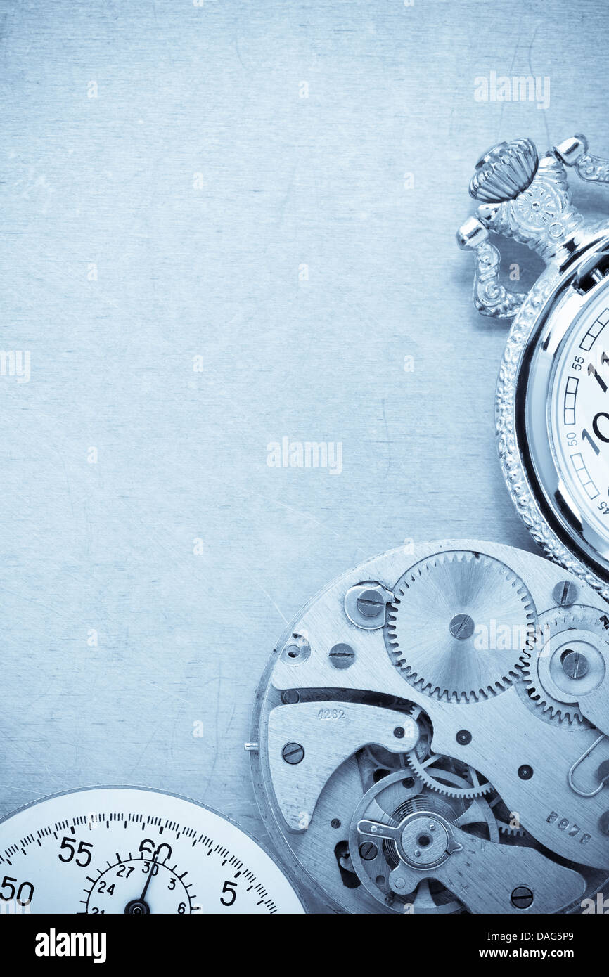 watch mechanism at metal background texture Stock Photo - Alamy