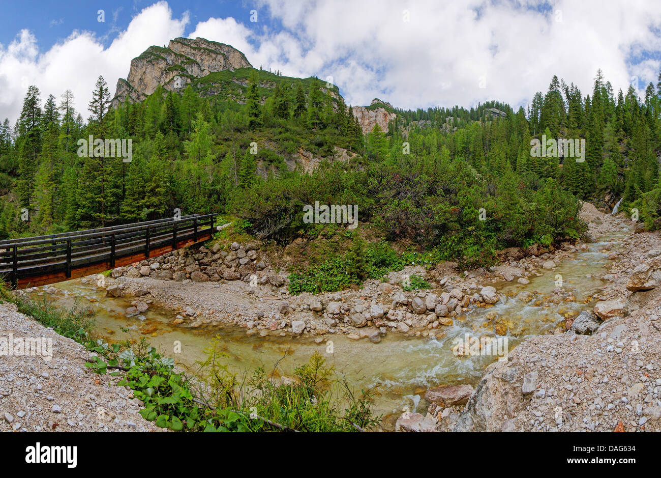 landscape at the D' Ampezzo nature park, Italy, Sued Tirol, Dolomiten ...