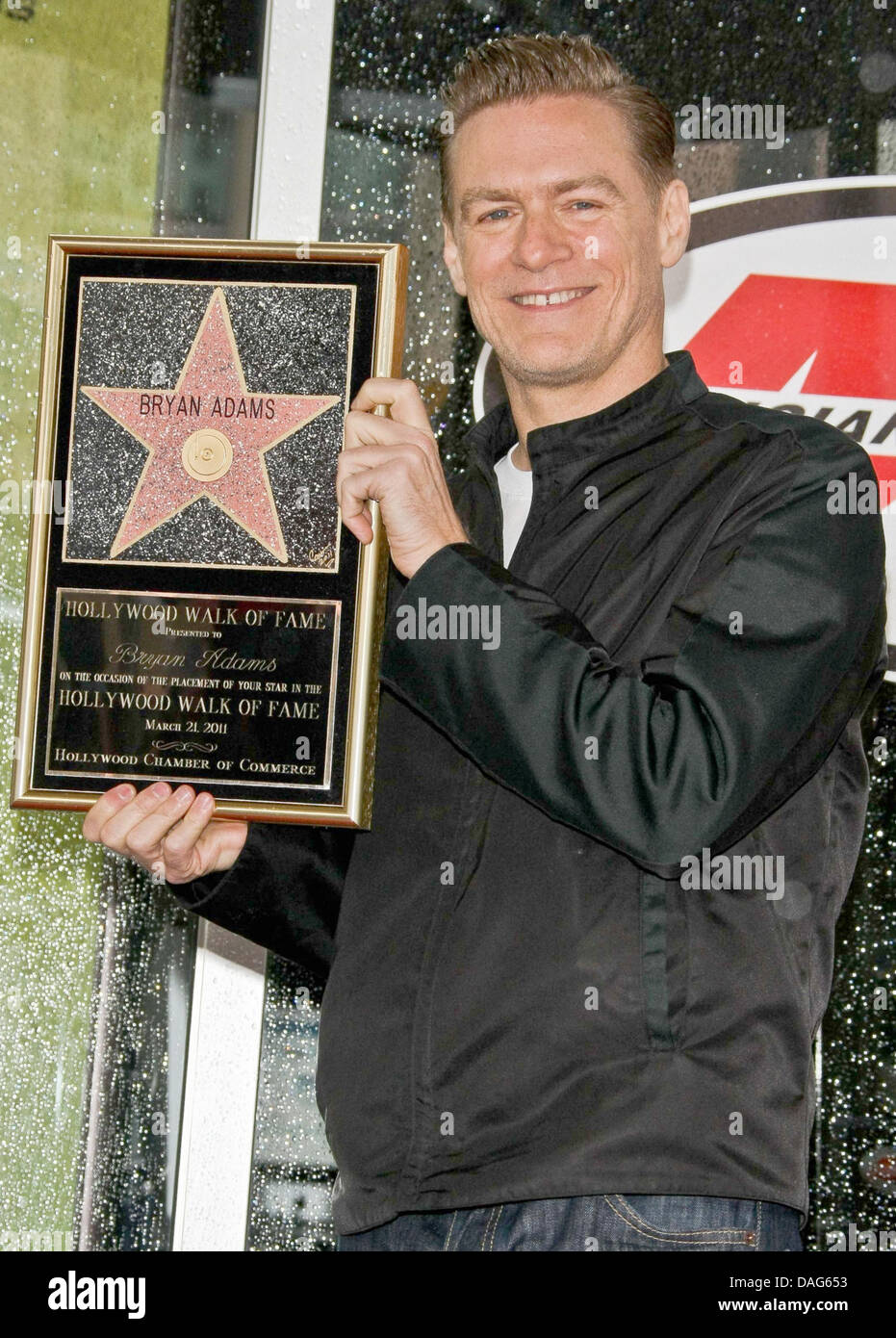 Canadian musician Bryan Adams inaugurates his new star on the Hollywood ...