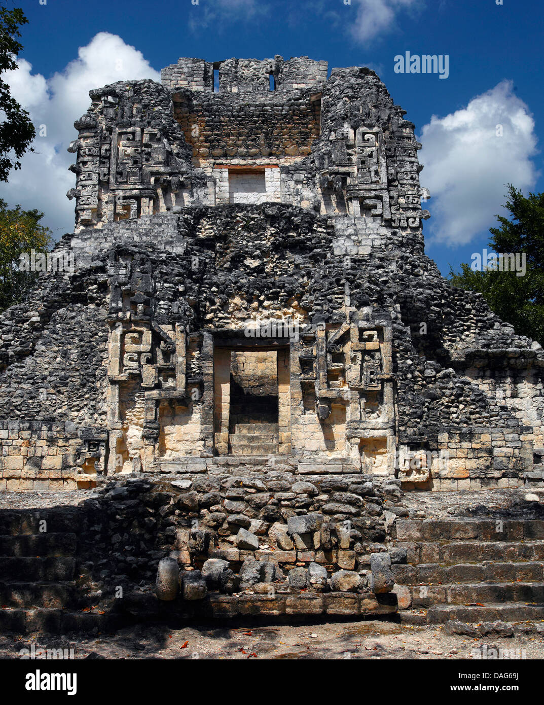 Mexico Campeche State Chicanna archaeological mayan site ruins classic ...