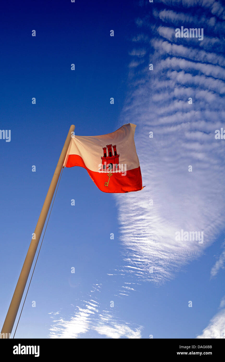 flag of Gibraltar, Gibraltar Stock Photo - Alamy