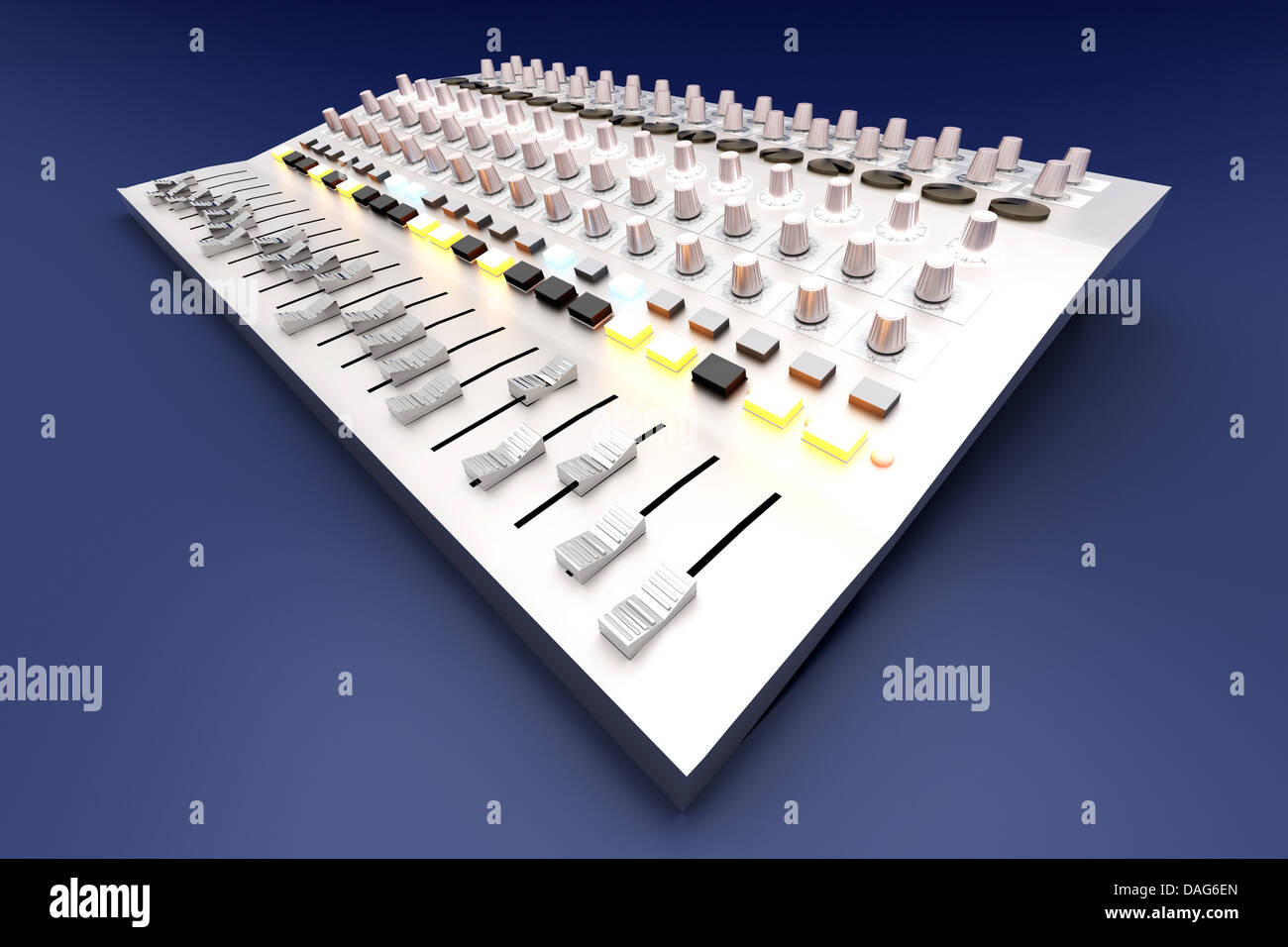 A Mixing board. 3D rendered illustration Stock Photo - Alamy