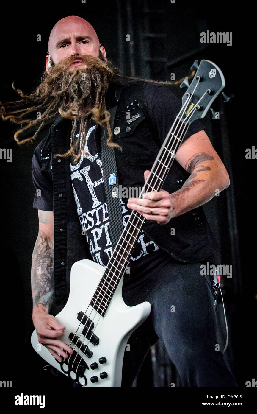 Toronto, Ontario, Canada. 10th July, 2013. CHRIS KAEL, bassist for ...