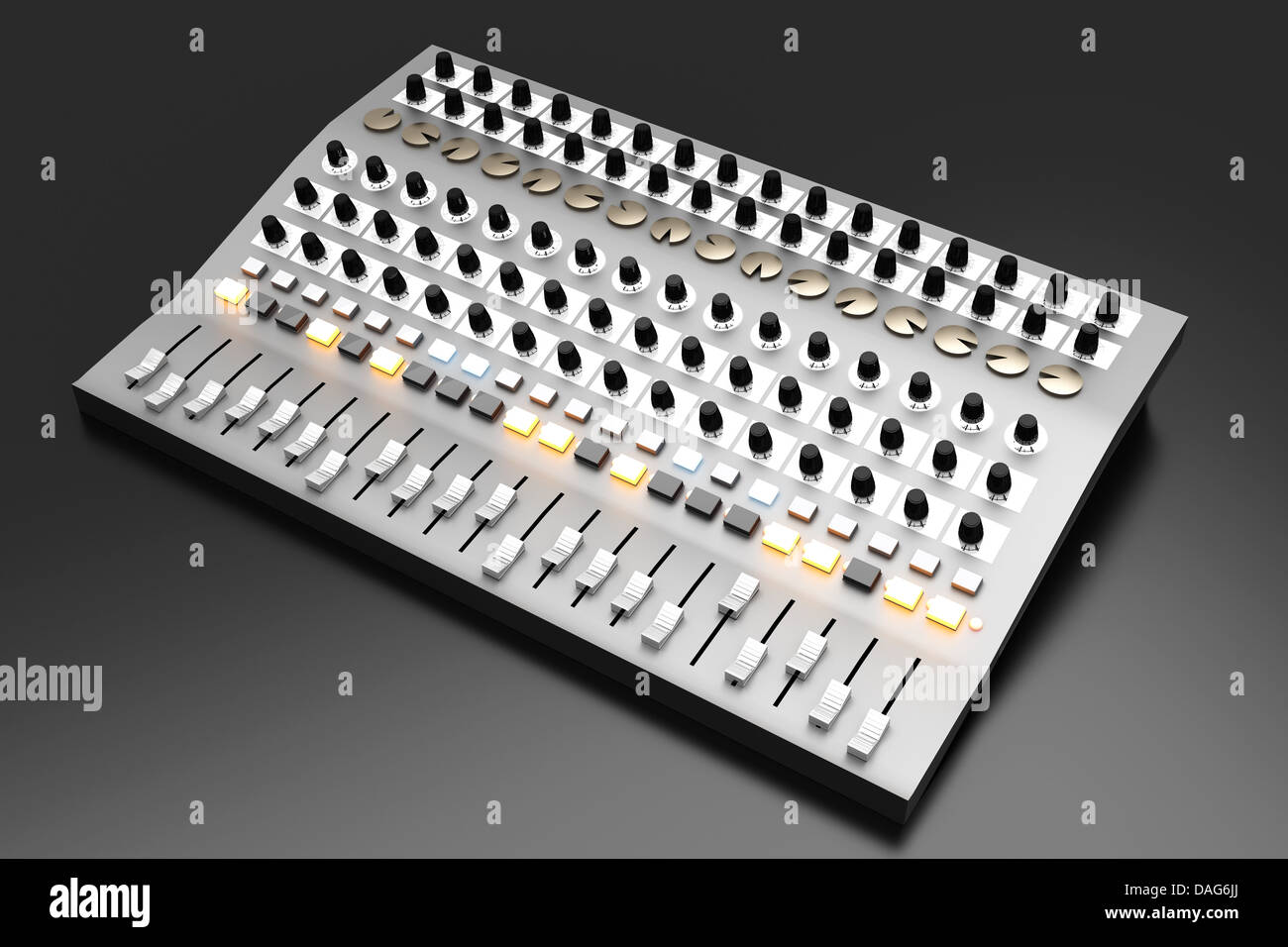 A Mixing board. 3D rendered illustration Stock Photo - Alamy