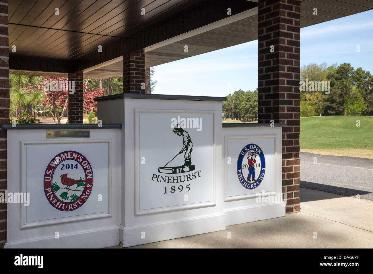 Refreshment Stand, Pinehurst Resort Golf Course with Logos of the 2014 ...