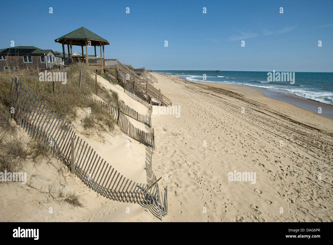 DUNES BEACH NAGS HEAD OUTER BANKS SHORELINE NORTH CAROLINA USA Stock ...