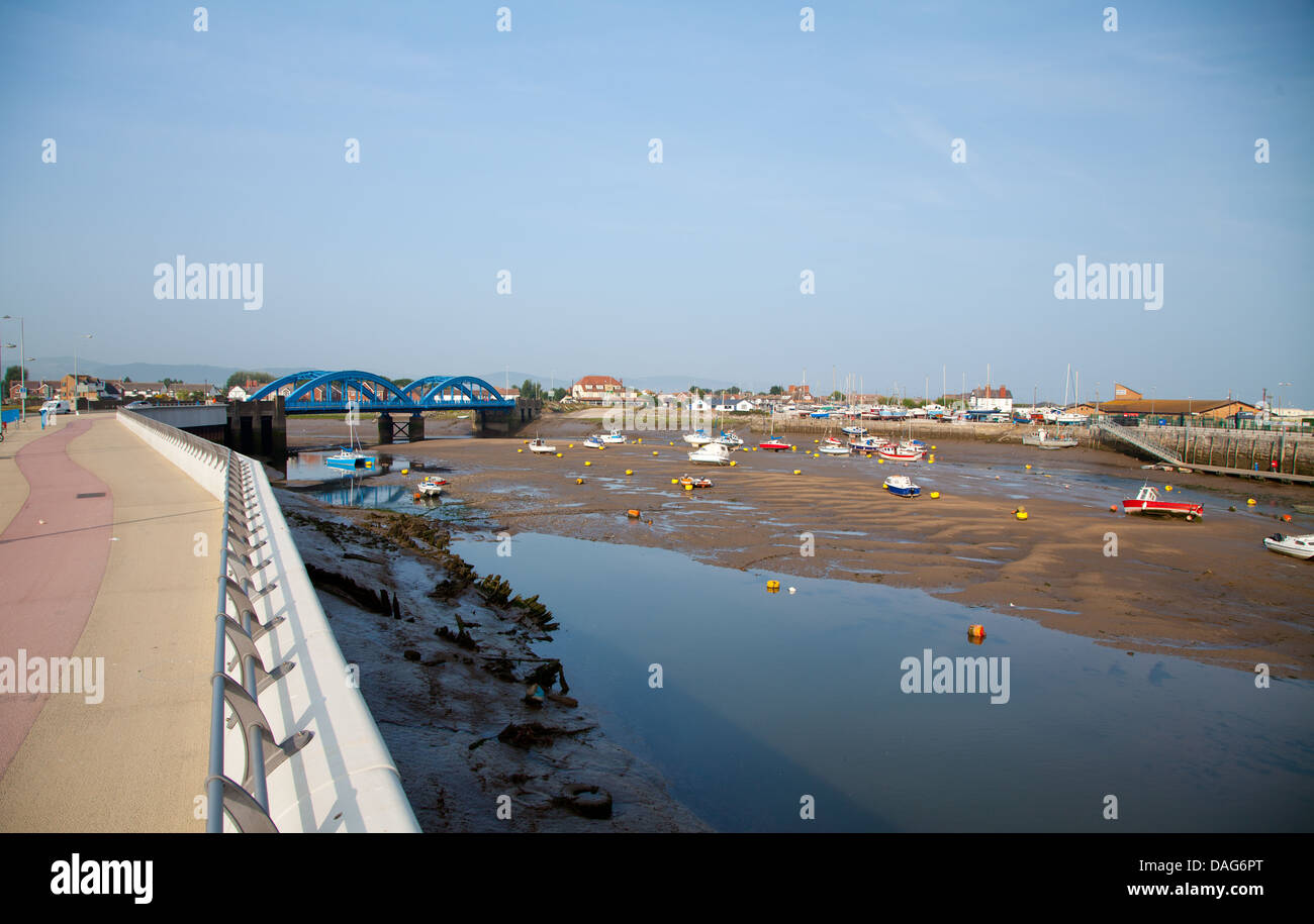 Foryd / Voryd Harbour and Bridge, Rhyl as seen from the newly completed ...