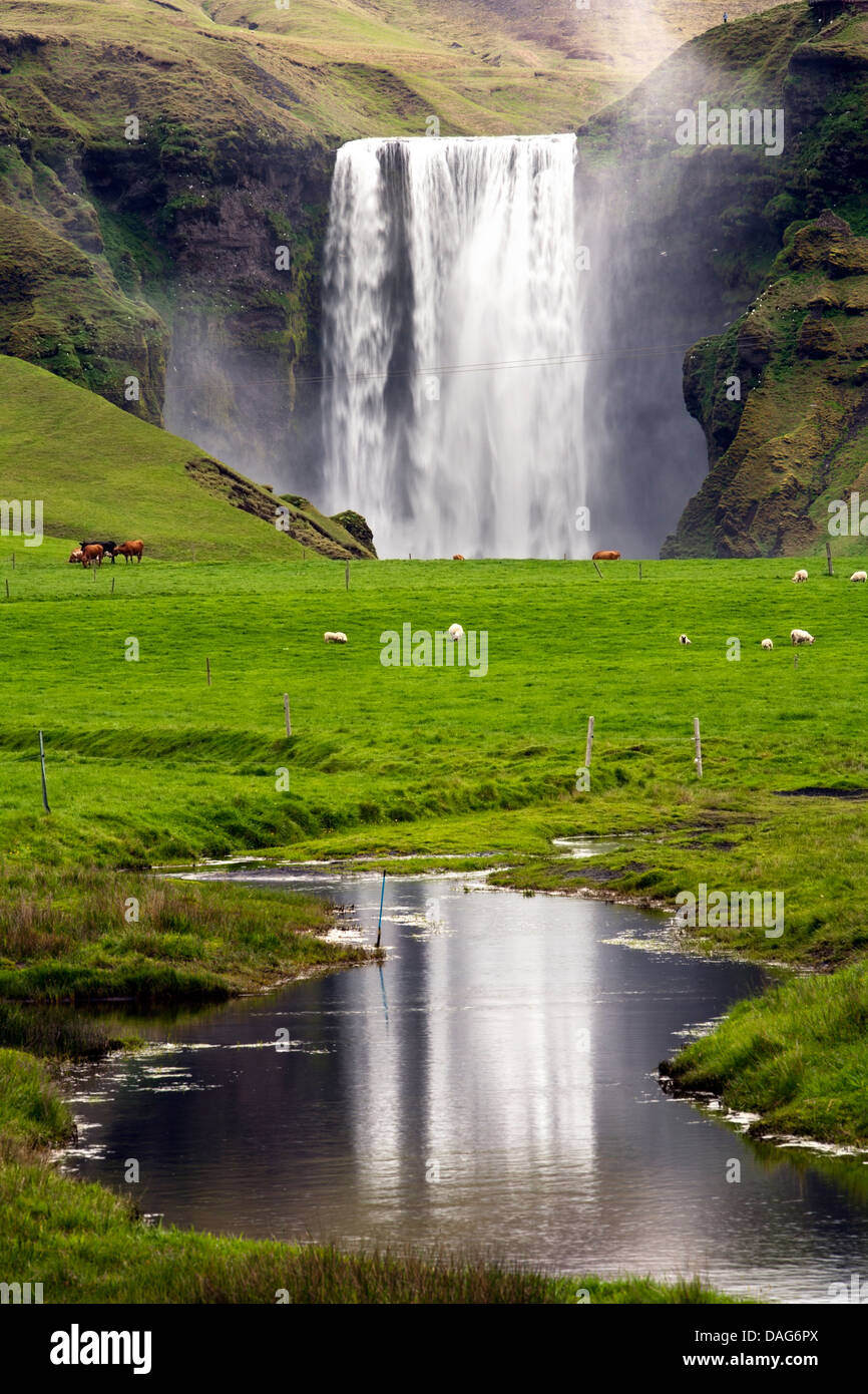 Skogafoss Waterfall - Skogar, Iceland Stock Photo - Alamy