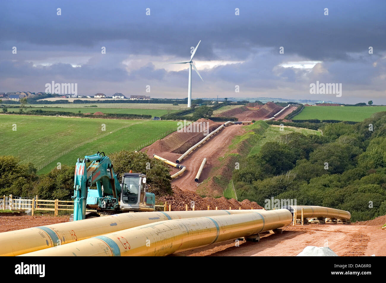 laying LNG pipeline running from Milford Haven to England, United ...
