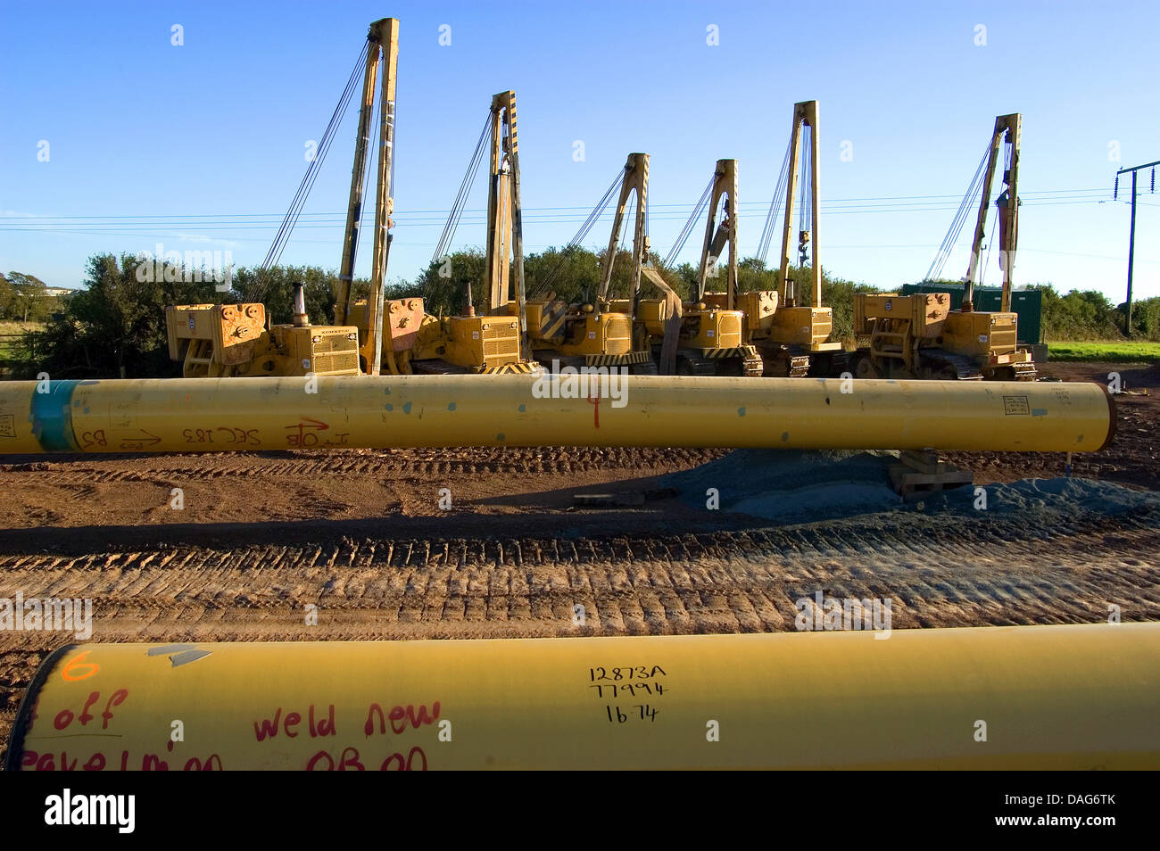 laying LNG pipeline running from Milford Haven to England, United ...