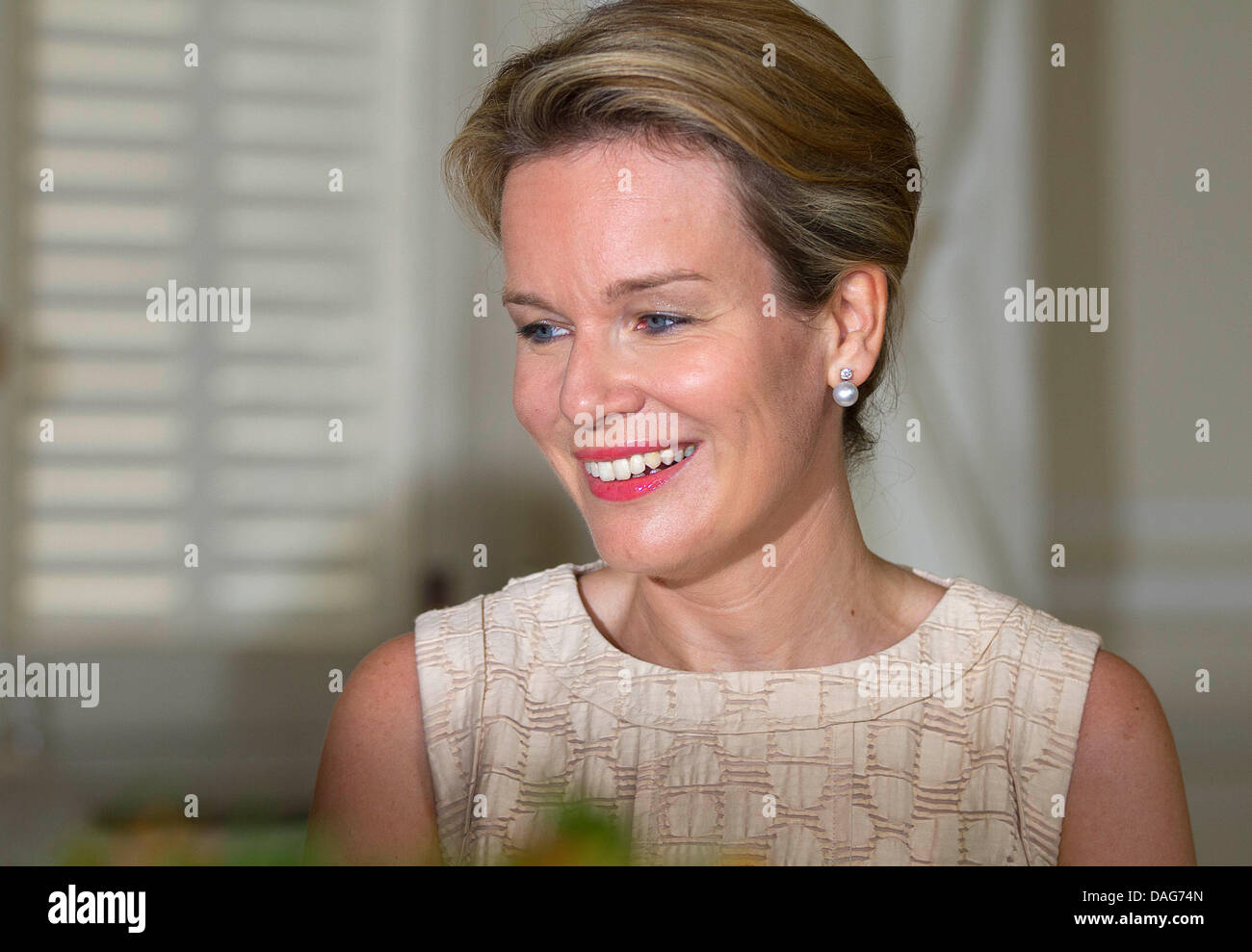 Laeken, Brussels, Belgium. 12th July, 2013. Crown Princess Mathilde ...