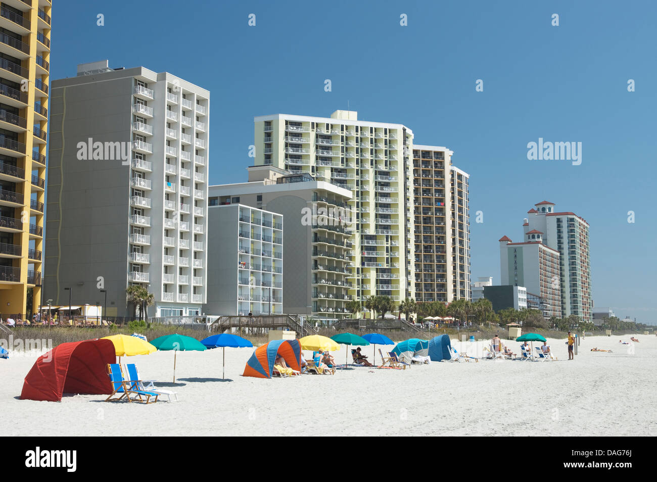 WATERFRONT SKYLINE DOWNTOWN MYRTLE BEACH SOUTH CAROLINA USA Stock Photo ...