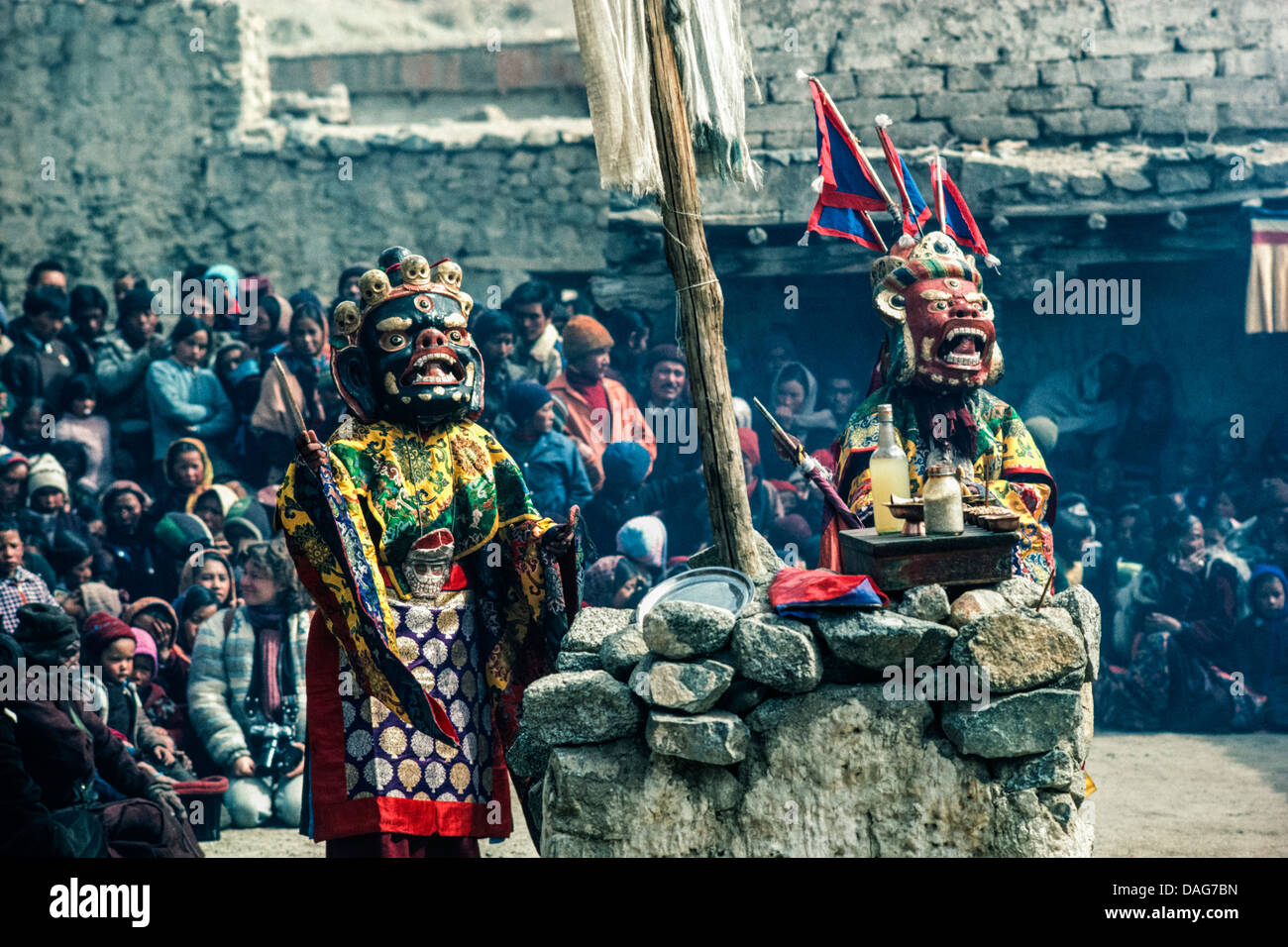 Tibetan Buddhist monastery sacred dance. Ladakh, India Stock Photo - Alamy