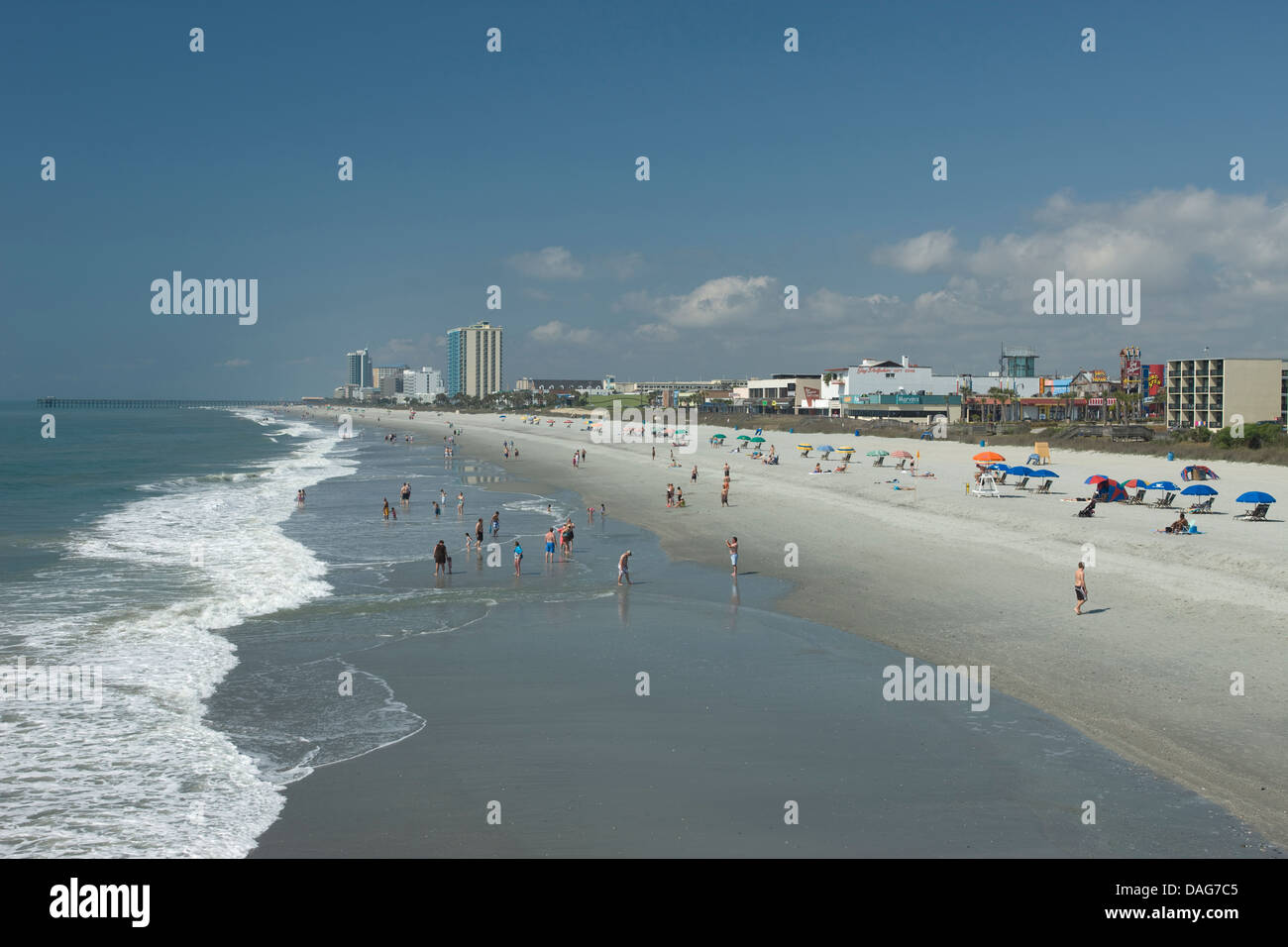 WATERFRONT SKYLINE DOWNTOWN MYRTLE BEACH SOUTH CAROLINA USA Stock Photo ...
