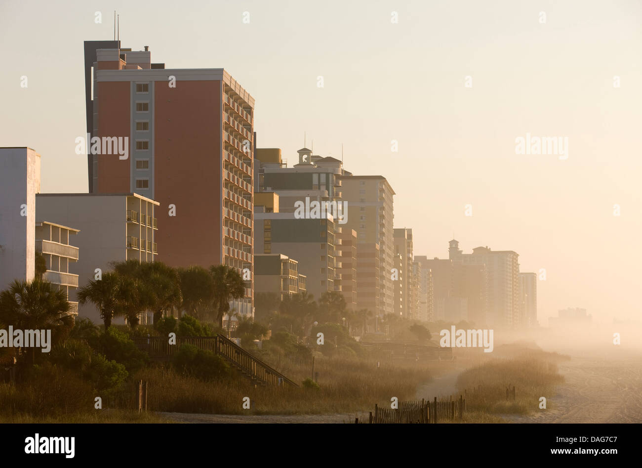 WATERFRONT SKYLINE DOWNTOWN MYRTLE BEACH SOUTH CAROLINA USA Stock Photo ...