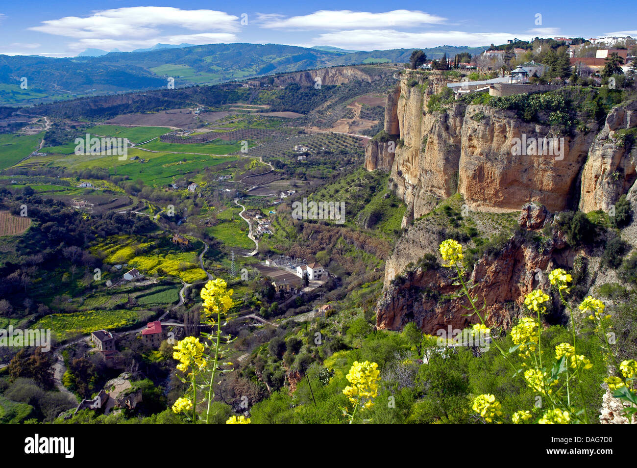 View of valley below the city of ronda hi-res stock photography and ...