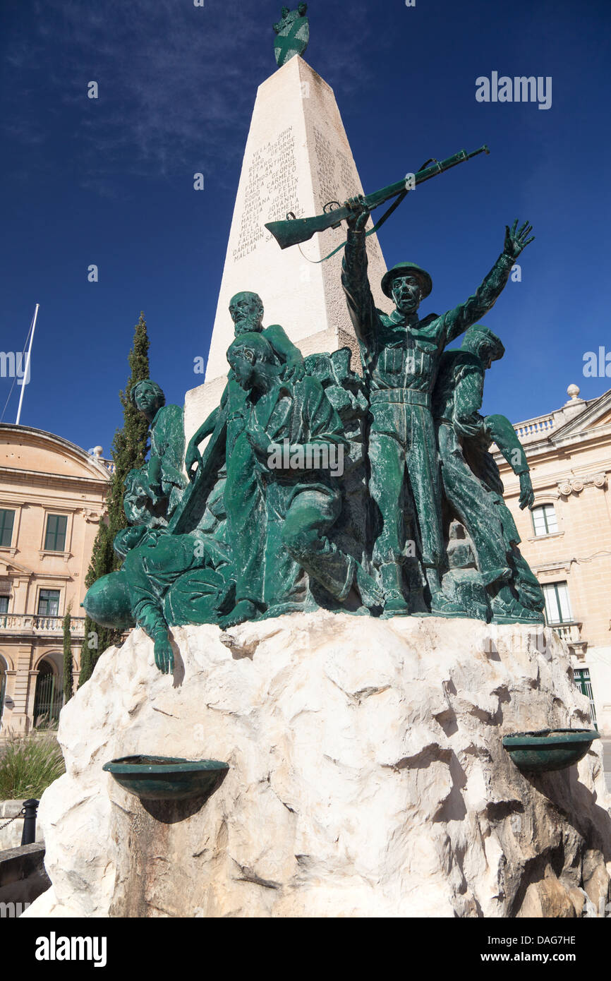 War Memorial in Mediatrix Place, Zabbar, Malta Stock Photo - Alamy