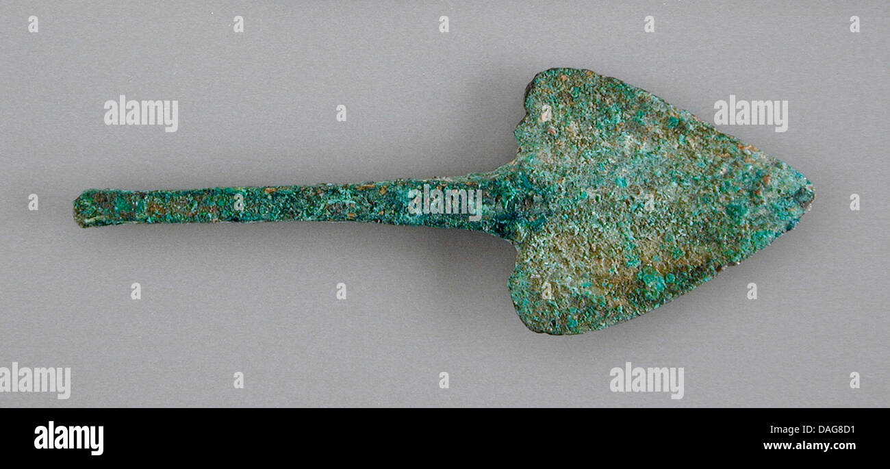 A set of seven spear points from the Los Angeles County Museum of Art ...