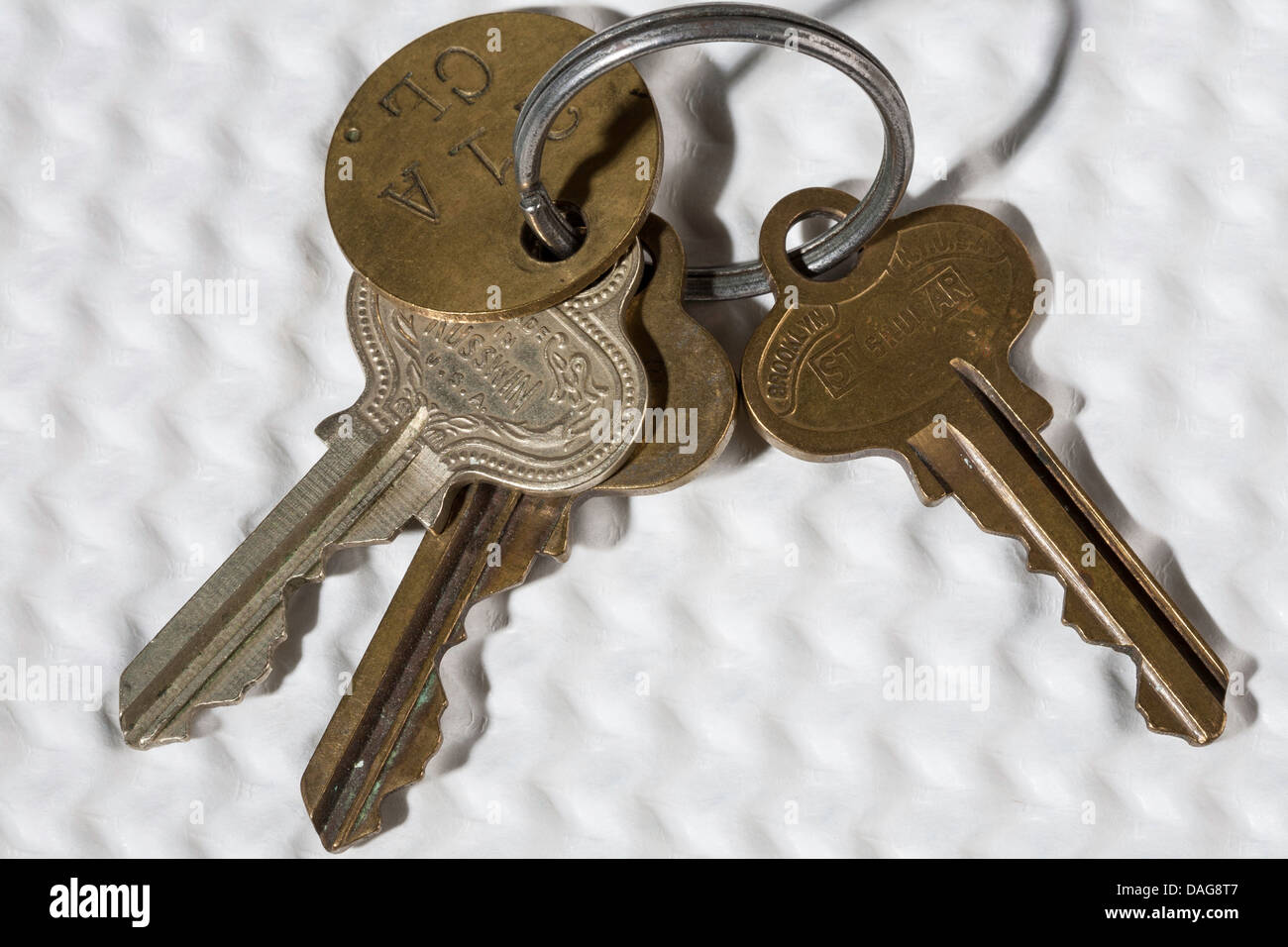 Vintage Keys on a Split Ring Stock Photo - Alamy