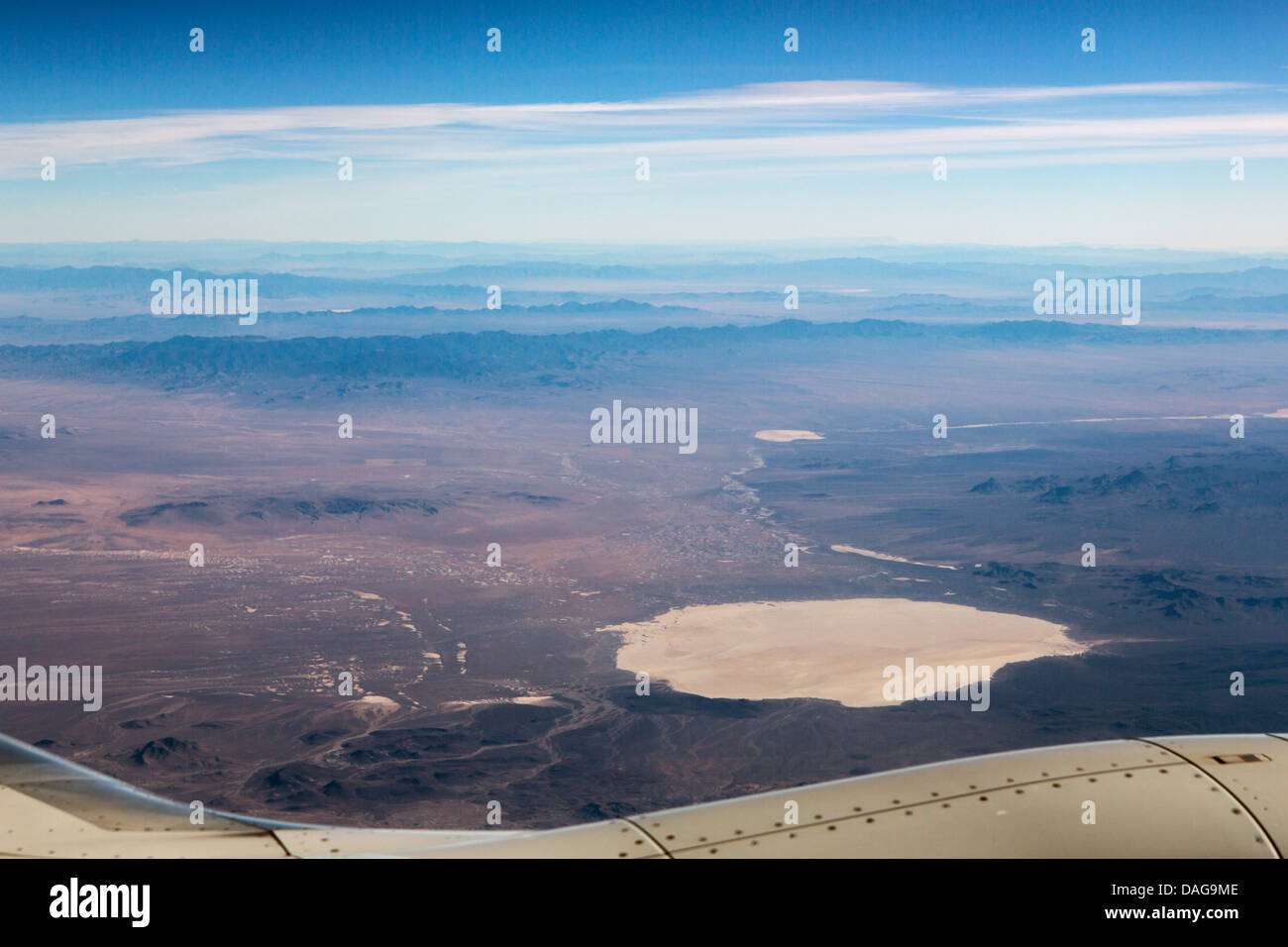 aerial view to a salt lake, USA, Nevada, Sierra Nevada Stock Photo - Alamy