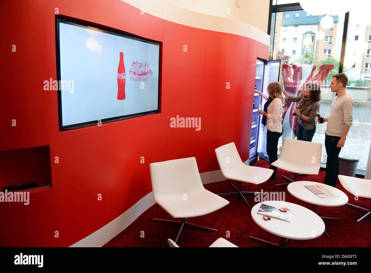 The lounge area is pictured in the entrance to the German Coca-Cola ...