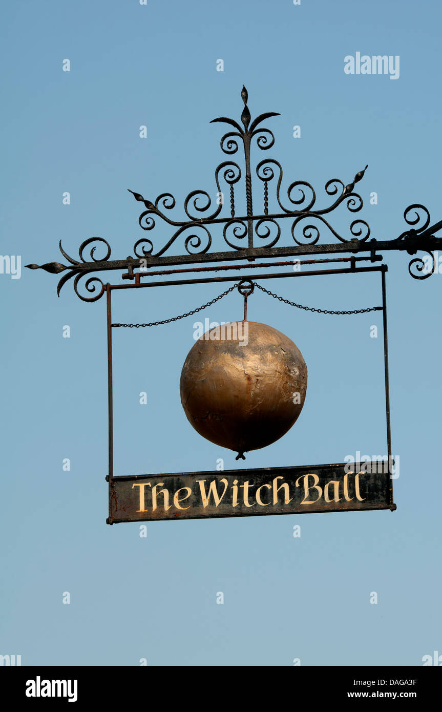 The Witch Ball sign, Thame, Oxfordshire, UK Stock Photo - Alamy