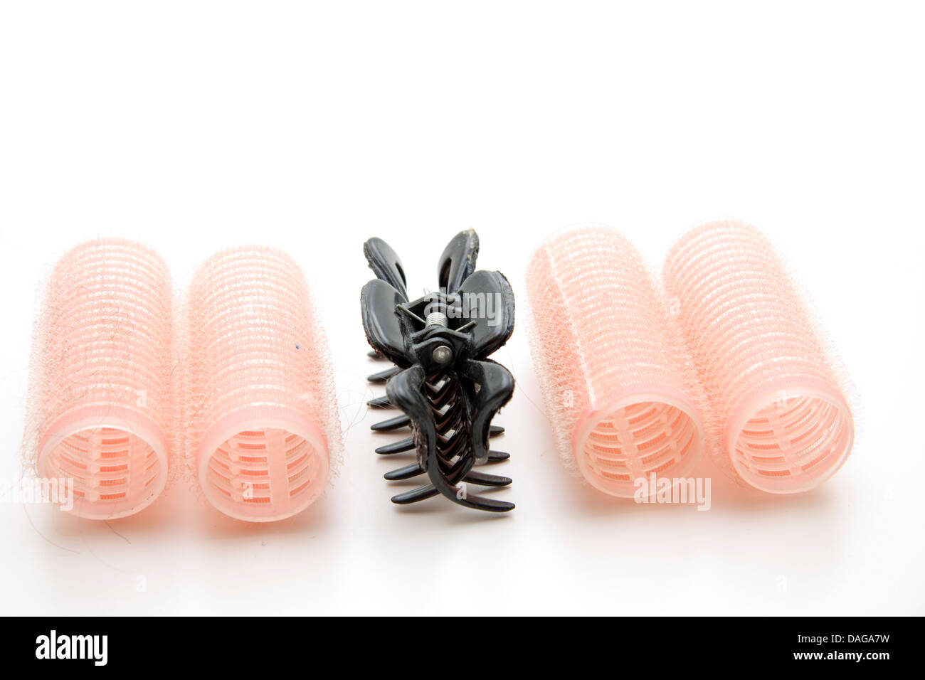 Locks roller with hair clip Stock Photo - Alamy
