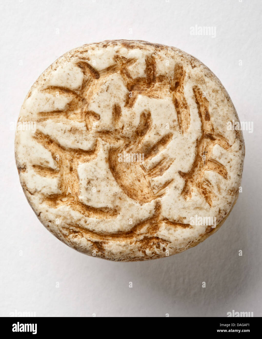 This stamp seal features intricate carvings and was used for marking ...